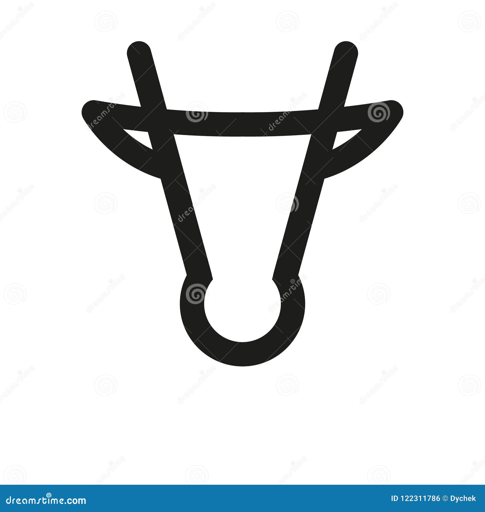 Cow Icon. Simple Vector Illustration. Stock Vector - Illustration of ...