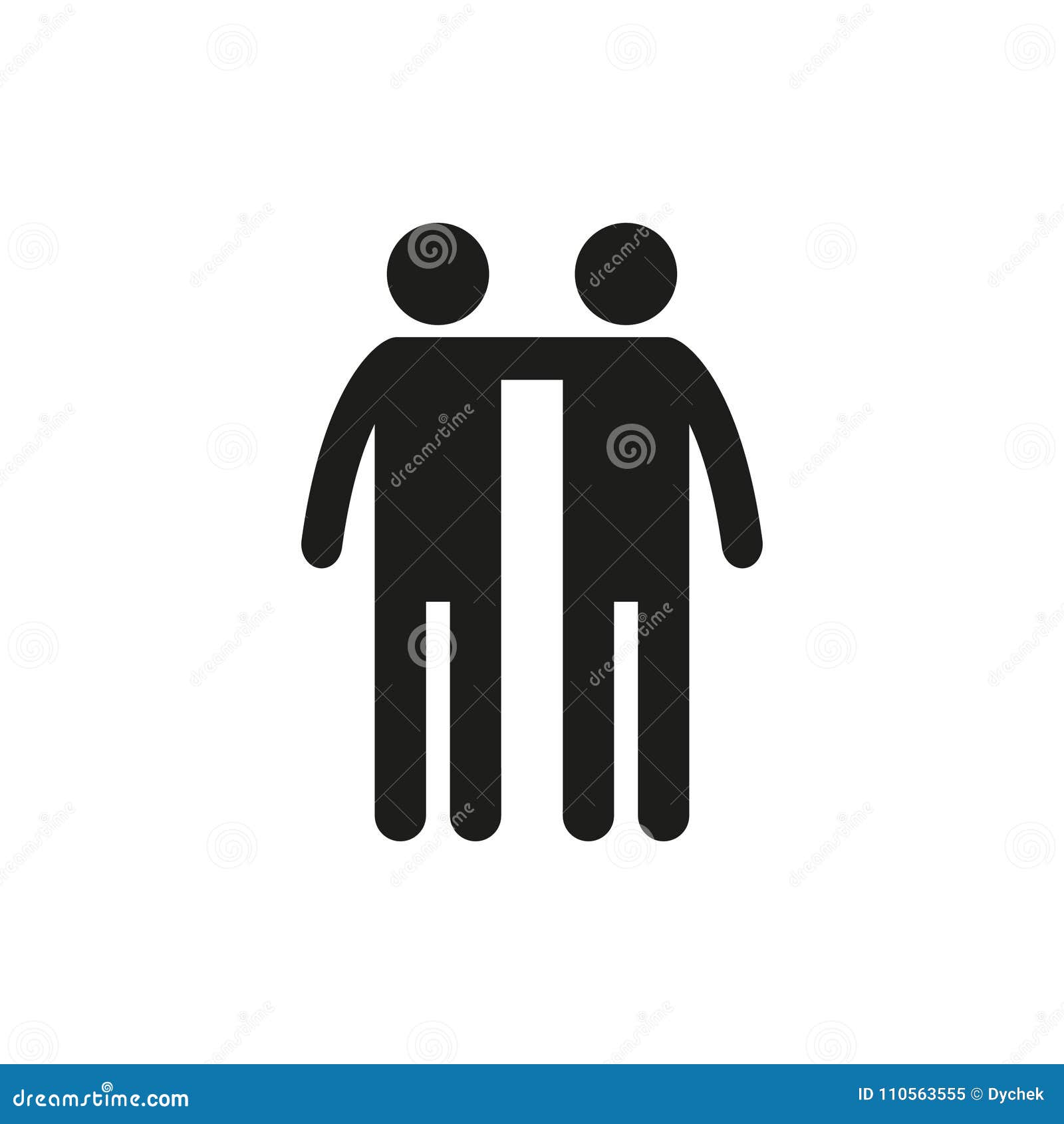 Friends Icon. Simple Vector Image. Stock Vector - Illustration of black ...