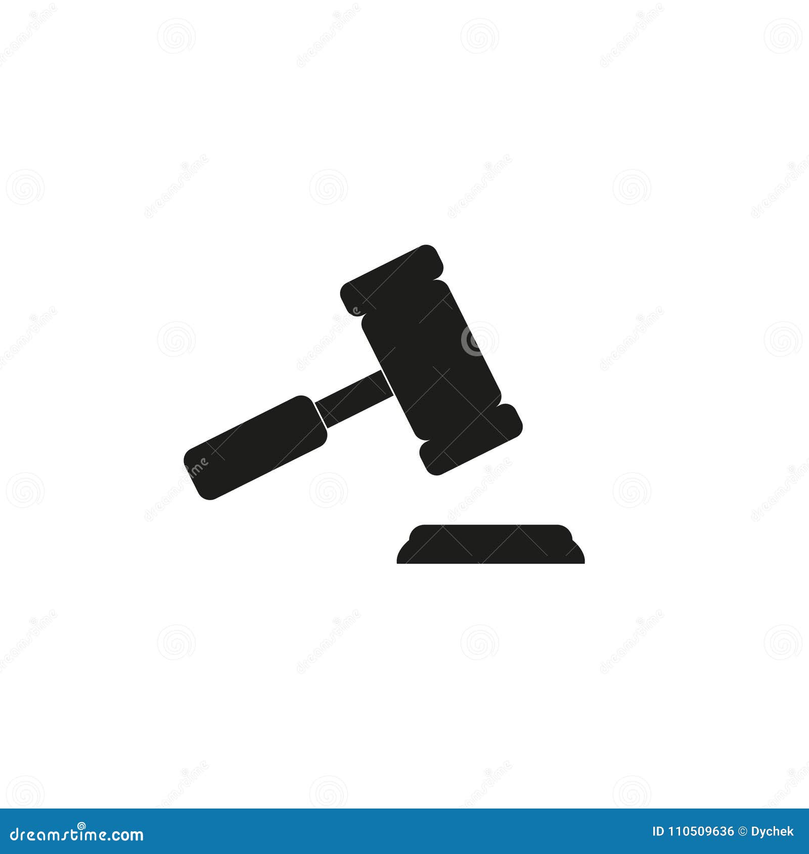 Icon of Hammer Judge. a Simple Flat Symbol. Stock Vector - Illustration ...