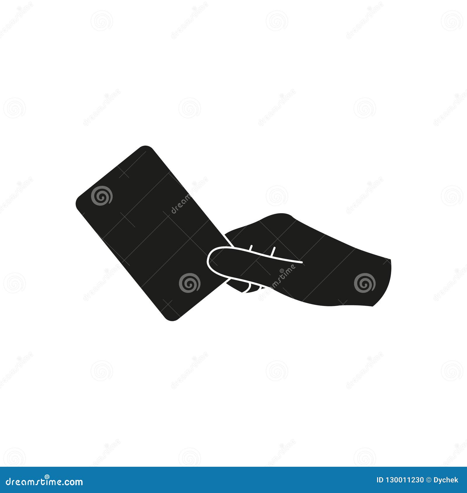 The Icon of the Hand with a Plastic Card. Simple Vector Illustration ...