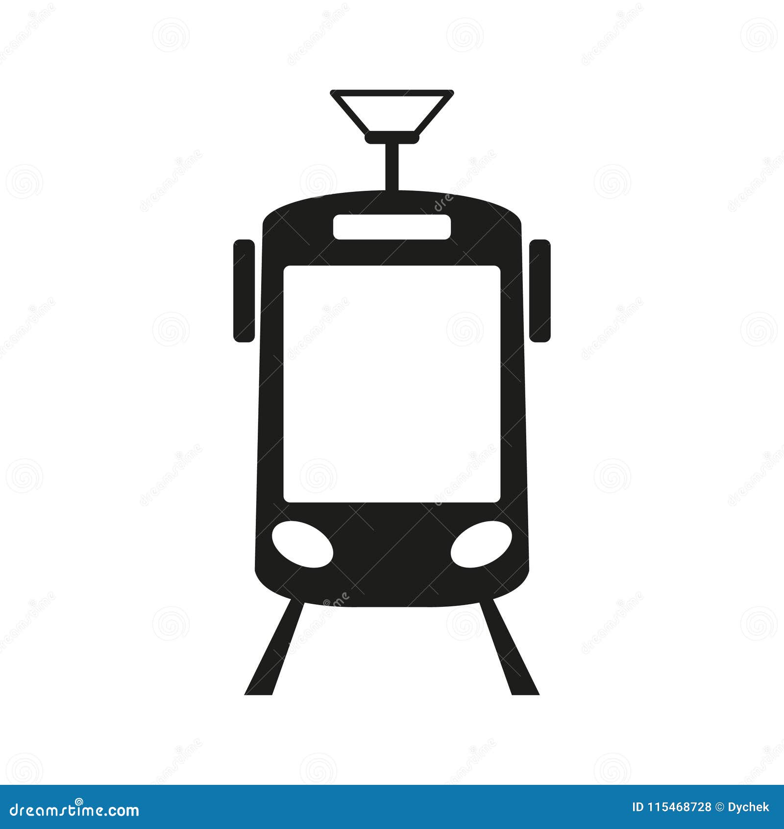 Icon the Tram. Simple Vector Illustration. Stock Vector - Illustration ...