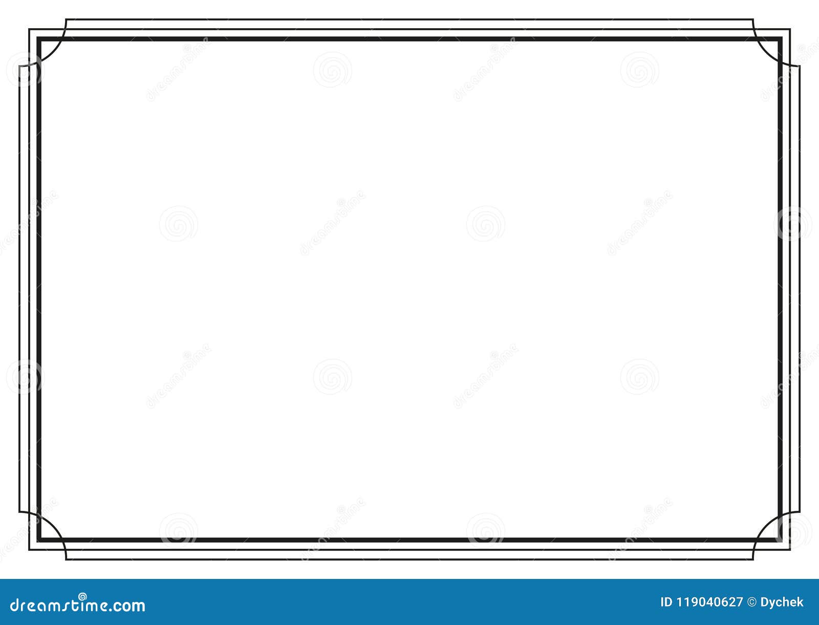 Linear Frame. Simple Vector Illustration. Stock Vector - Illustration ...