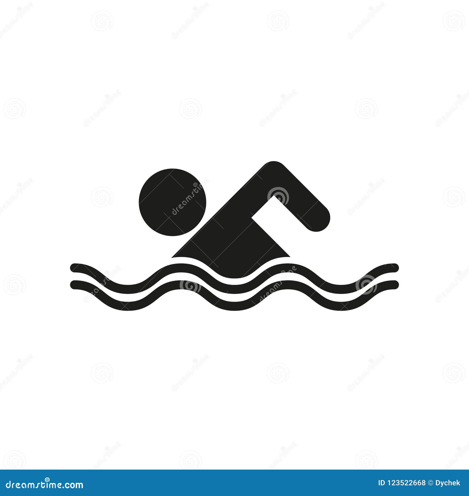 Swimmer Icon. Simple Vector Illustration. Stock Vector - Illustration ...