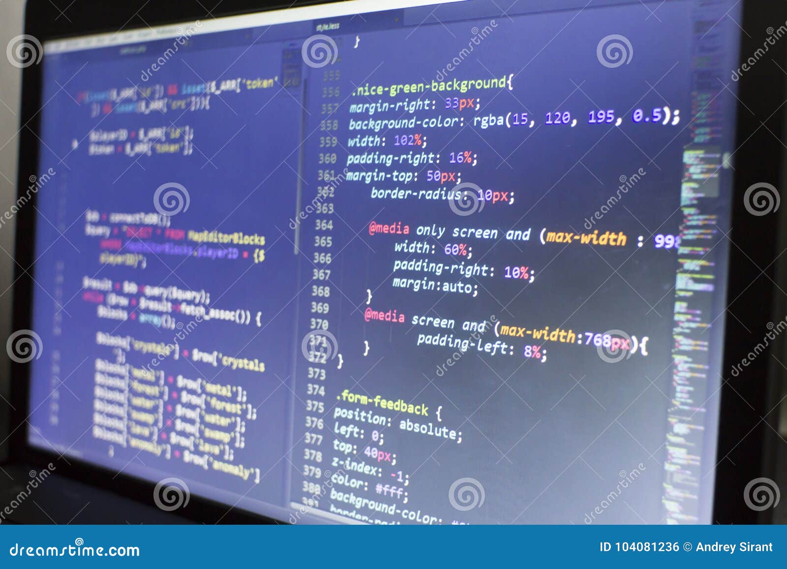 Web Designer CSS3/less/SASS Code Close Up Stock Photo - Image of ... Web Designer CSS3/less/SASS Code Close Up Stock Photo - Image of ...