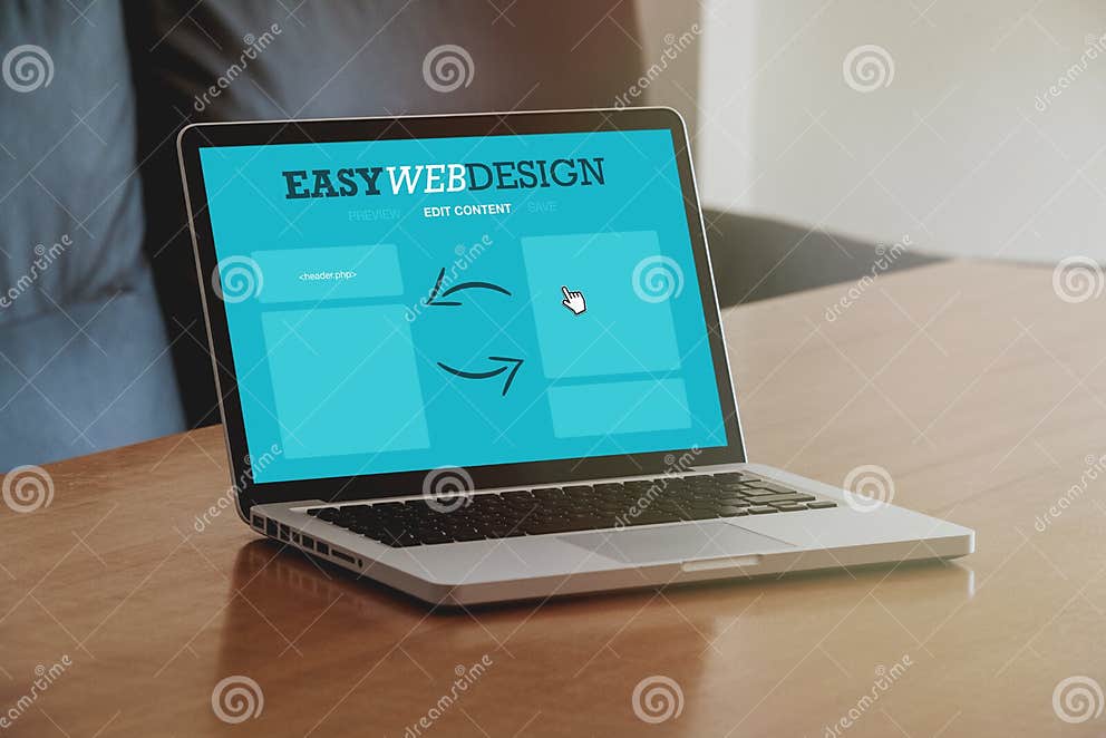 Web Designer Desk at the Office Stock Photo - Image of people, laptop ...