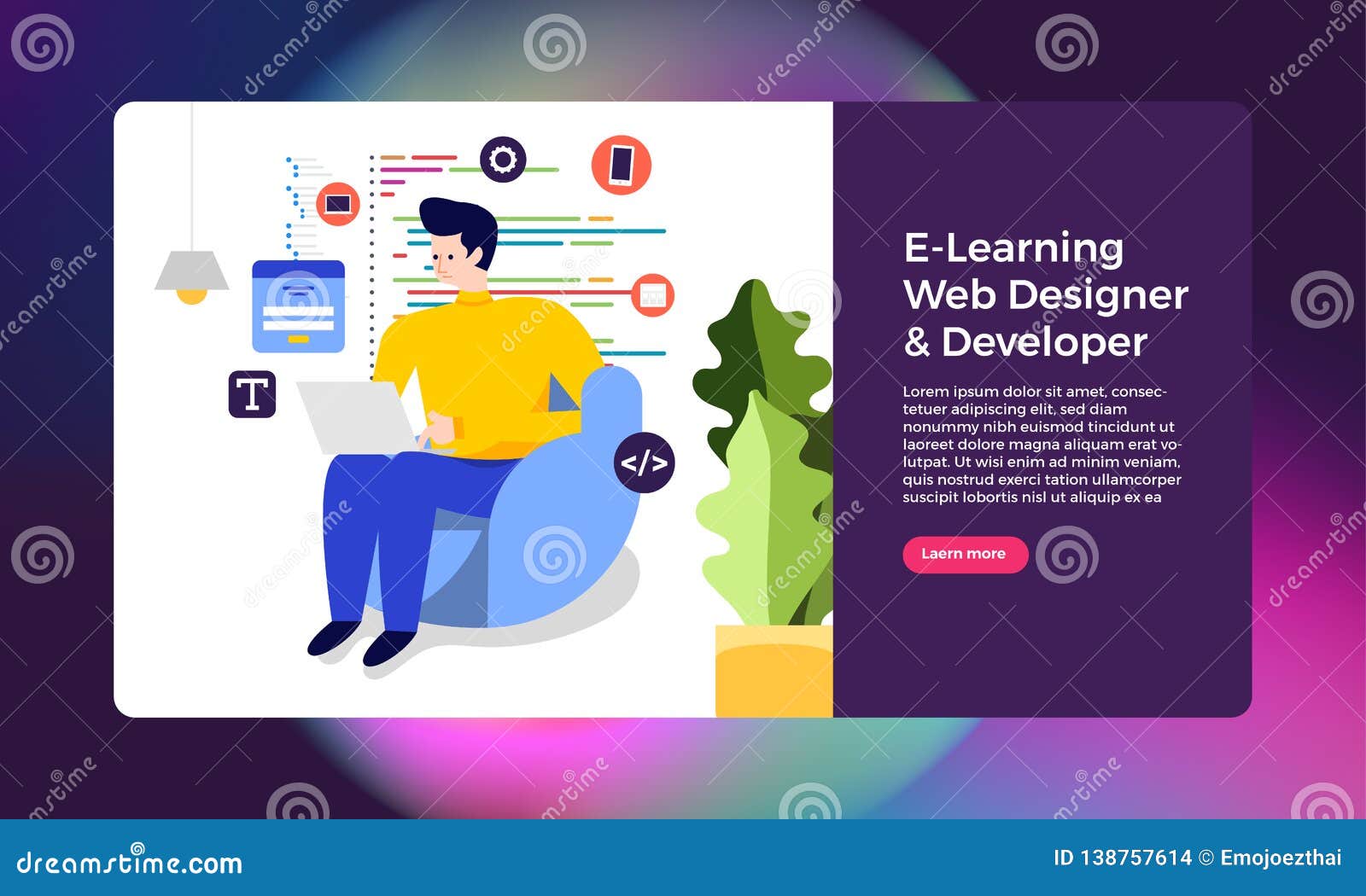 Web Designer & Developer Stock Vector - Illustration of computer ...