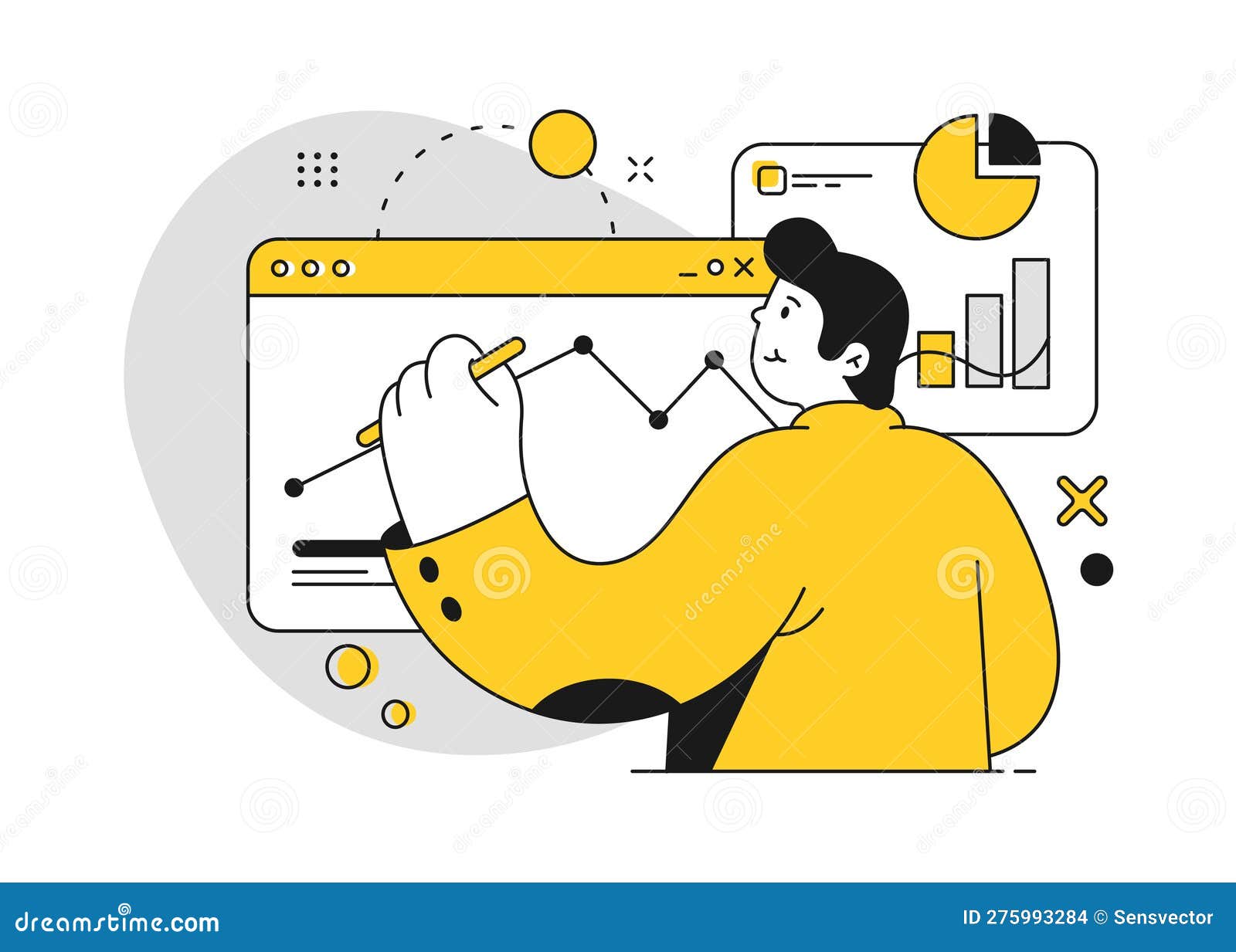 Web Designer or Engineer Building Site Stock Vector - Illustration of internet, worker: 275993284