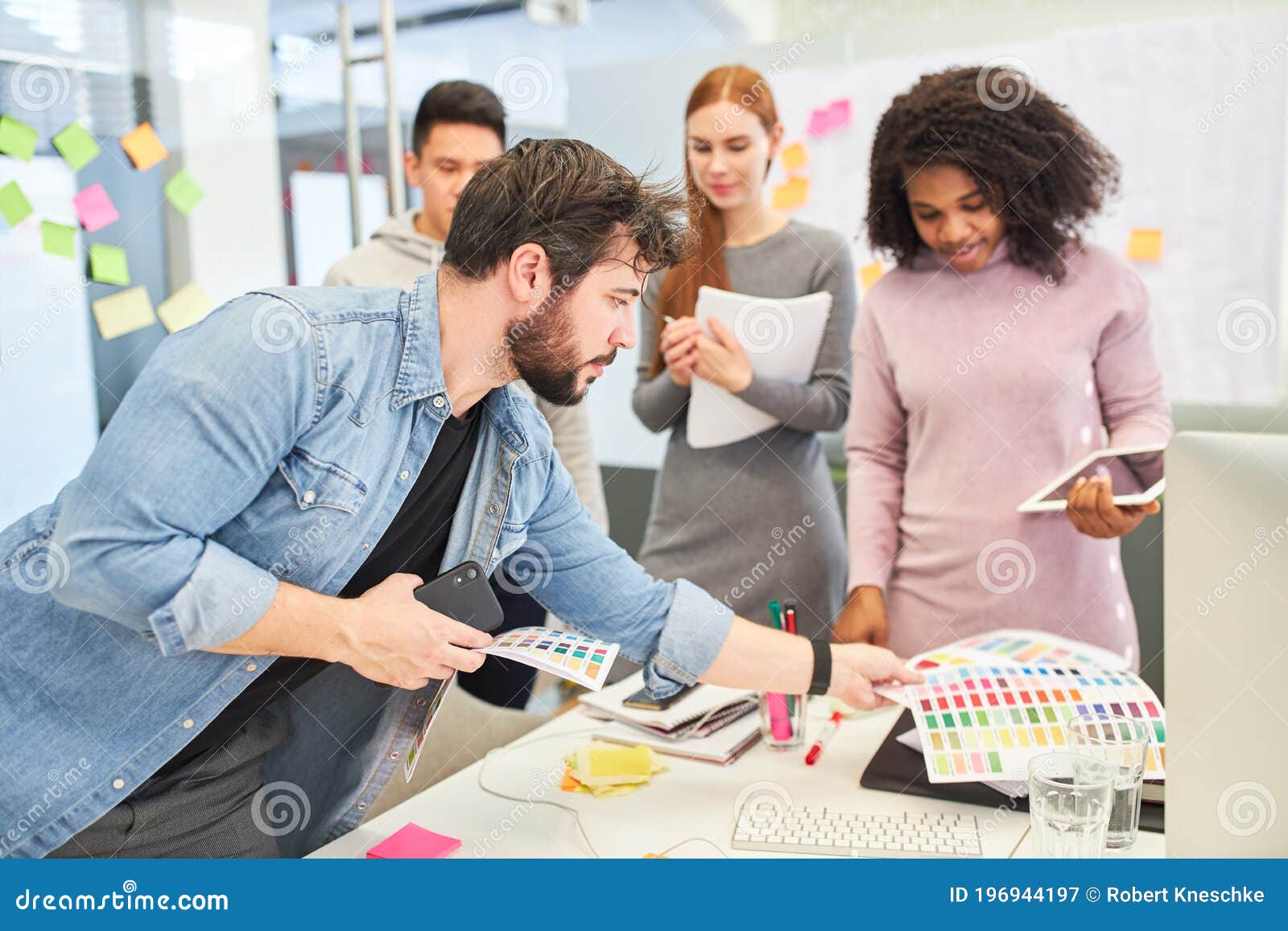 Web Designer and Graphic Designer As a Creative Team Stock Image ...