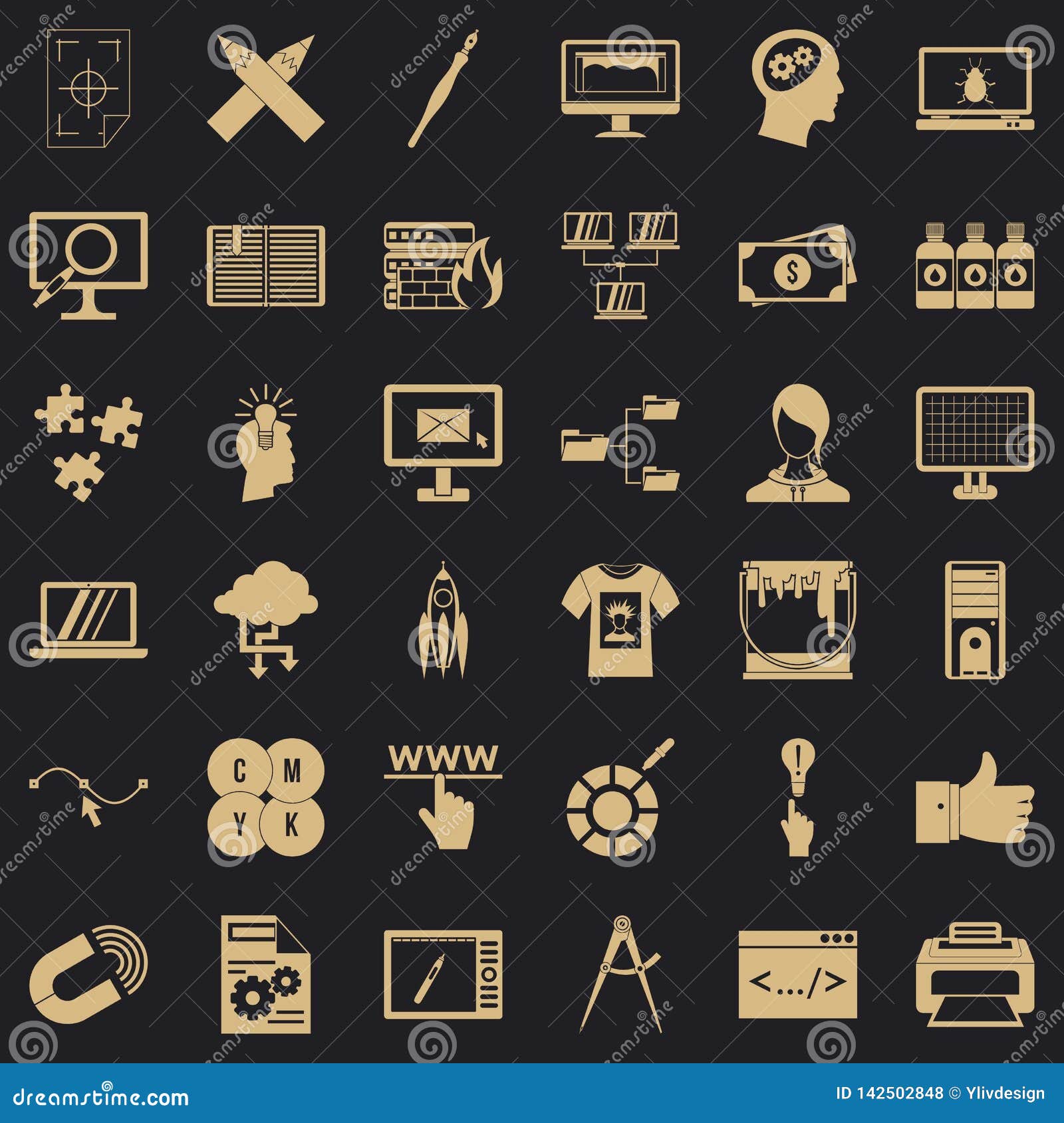 Web Designer Icons Set, Simple Style Stock Vector - Illustration of ...