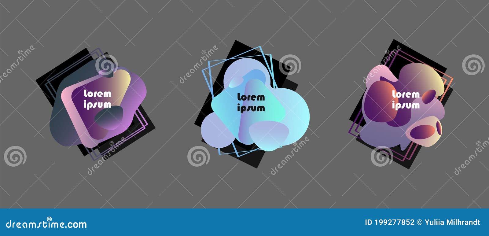 Designer Shapes Set. Vector Multicolored Stock Illustration ...