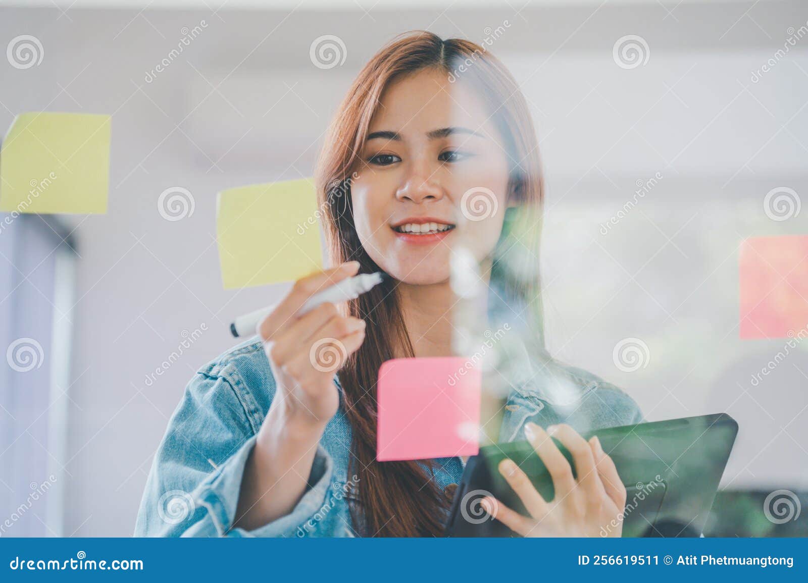 Web Designers Creating Planning and Analyzing with Colorful Sticky ...