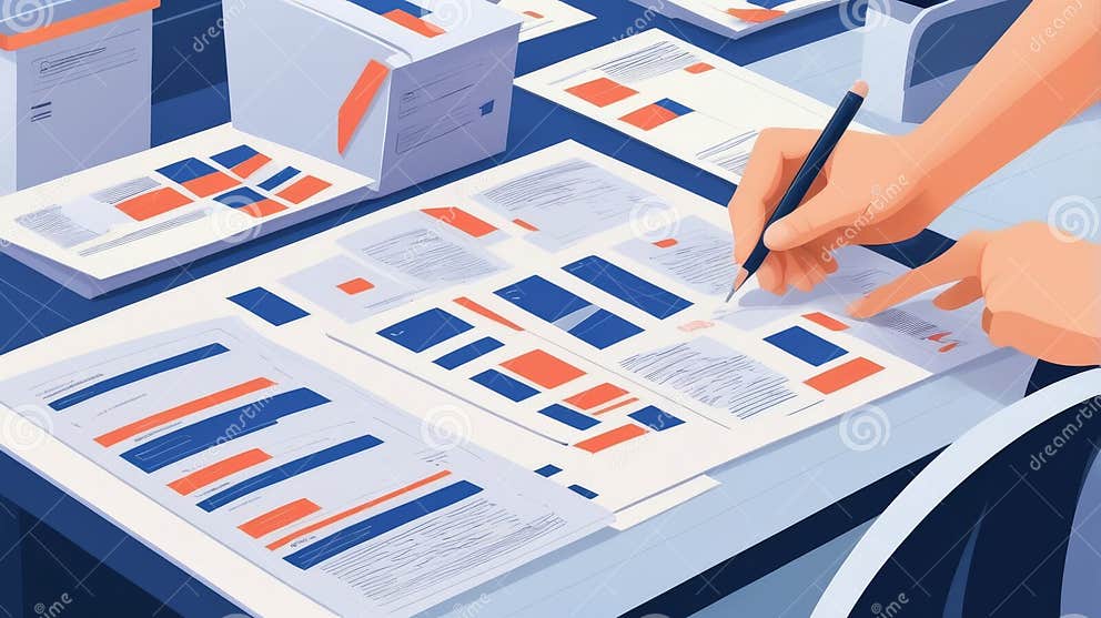 Web Designers Team Working on Website Design Using Prototyping Method ...