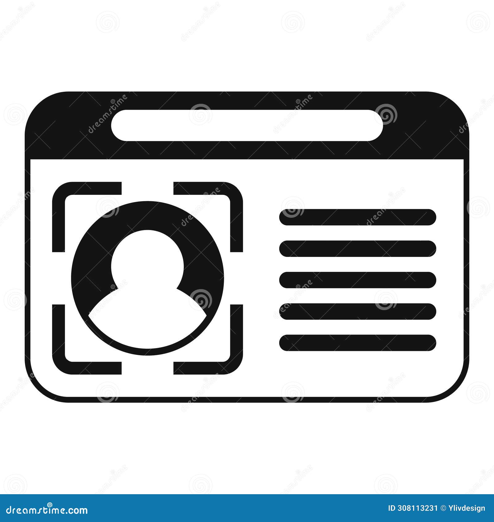 Web Detect Identity Icon Simple Vector. Privacy Face Stock Illustration ...