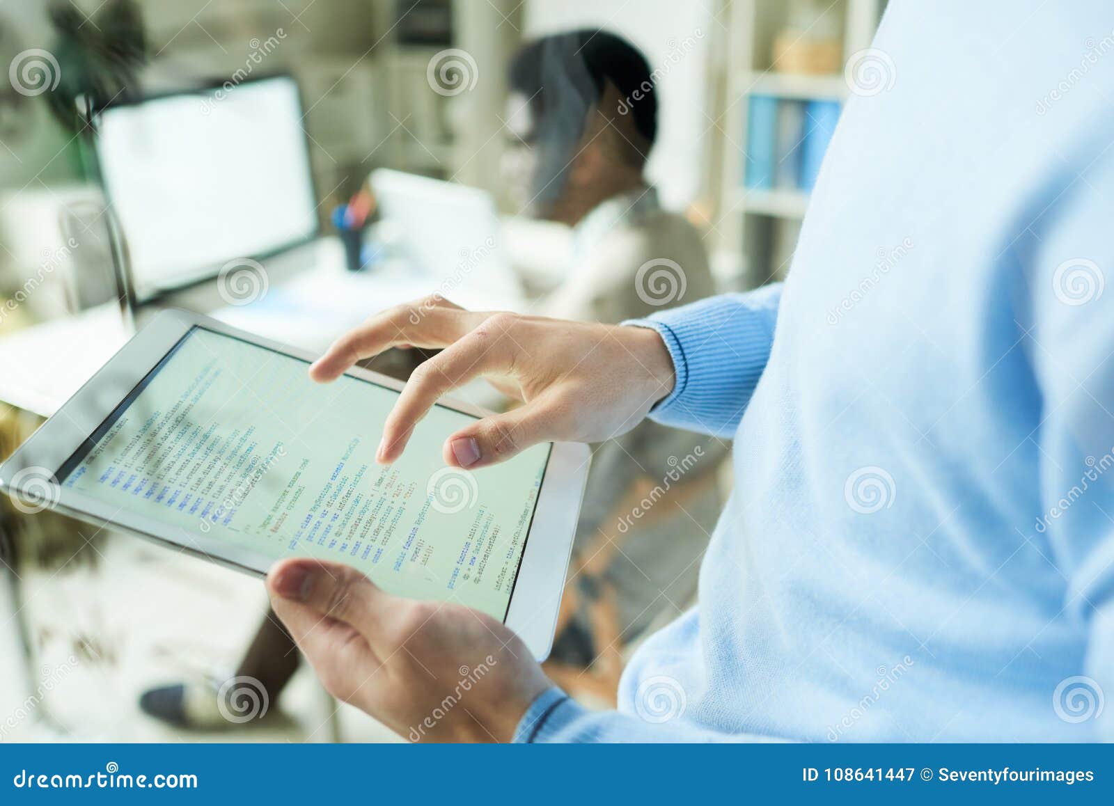 Web Developer Checking Code Stock Image - Image of close, coder: 108641447