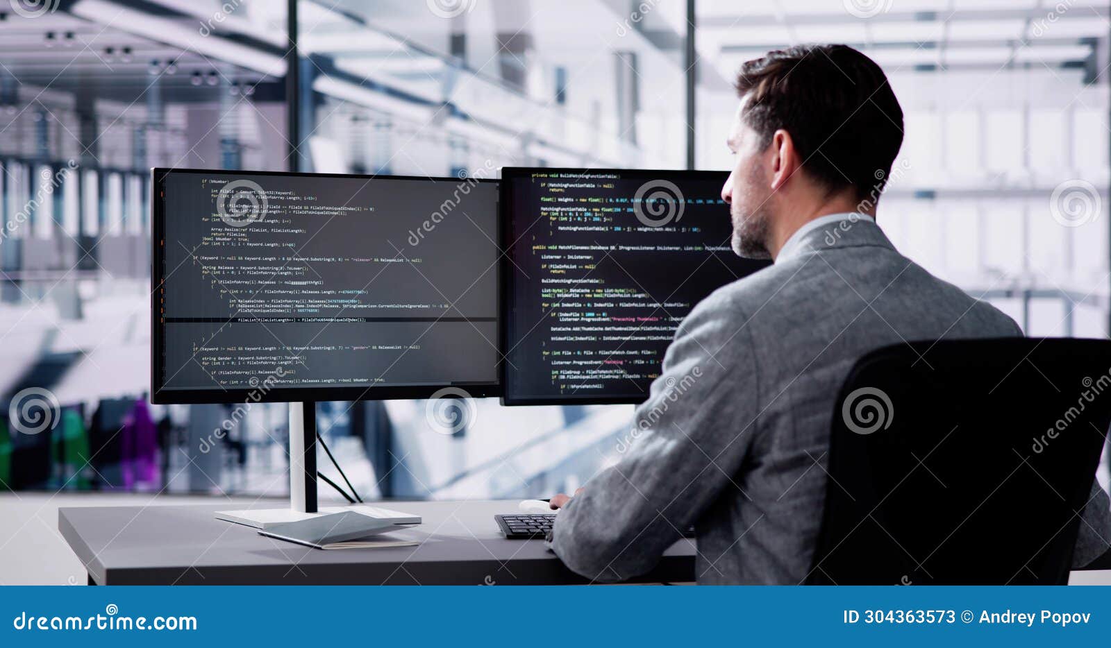 Web Developer Coding On Computer Stock Image Image Of Screen Hacker