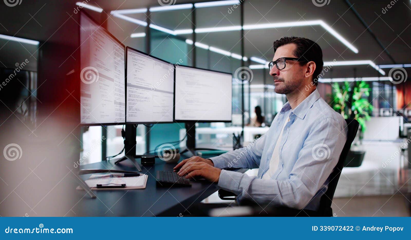 Web Developer Coding on Computer Stock Photo - Image of coding, compute: 339072422