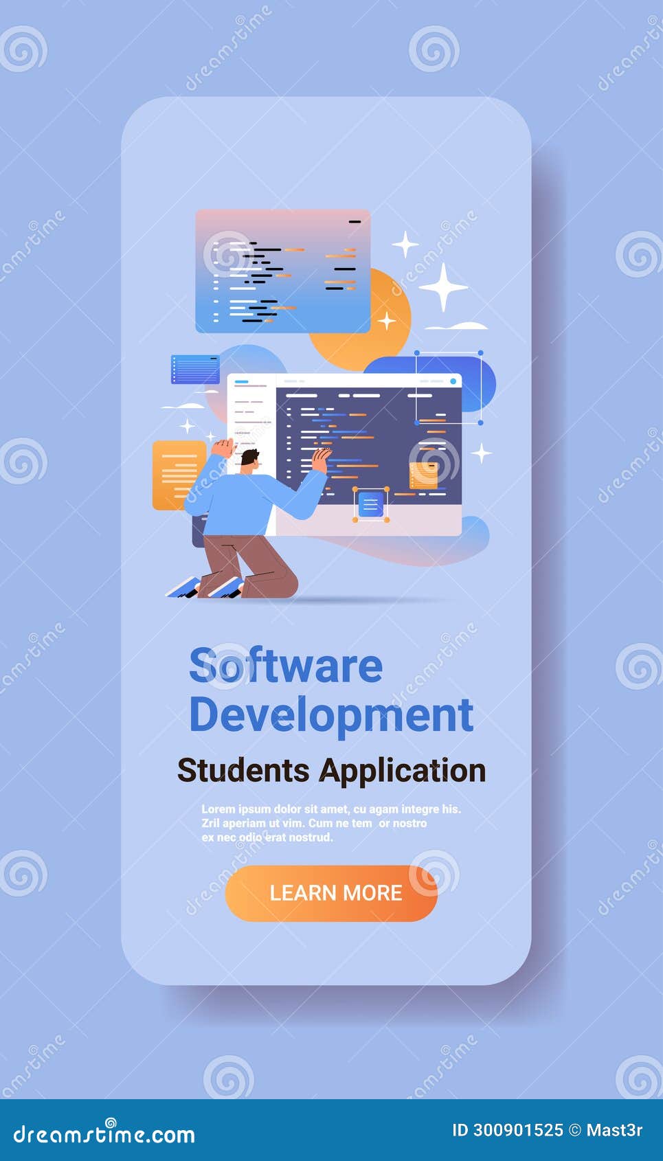 Web Developer Creating Program Code Development Of Software And Programming Concept Vertical
