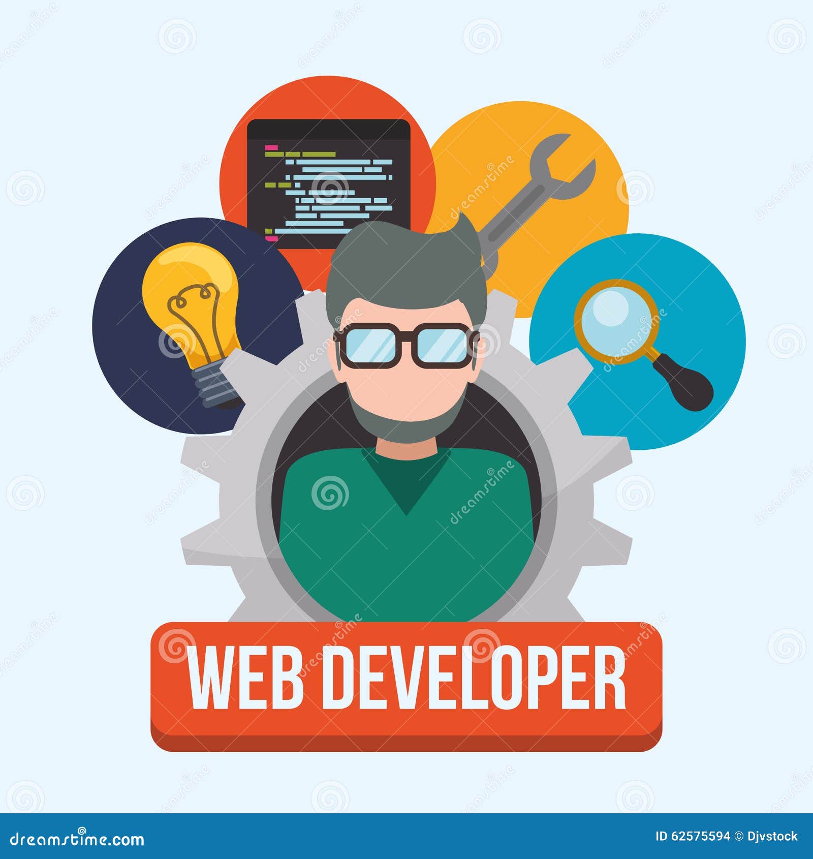 Web developer design stock vector. Illustration of connection - 62575594