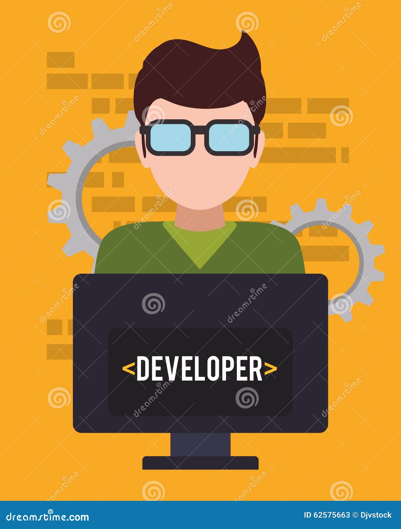 Web developer design stock vector. Illustration of abstract - 62575663