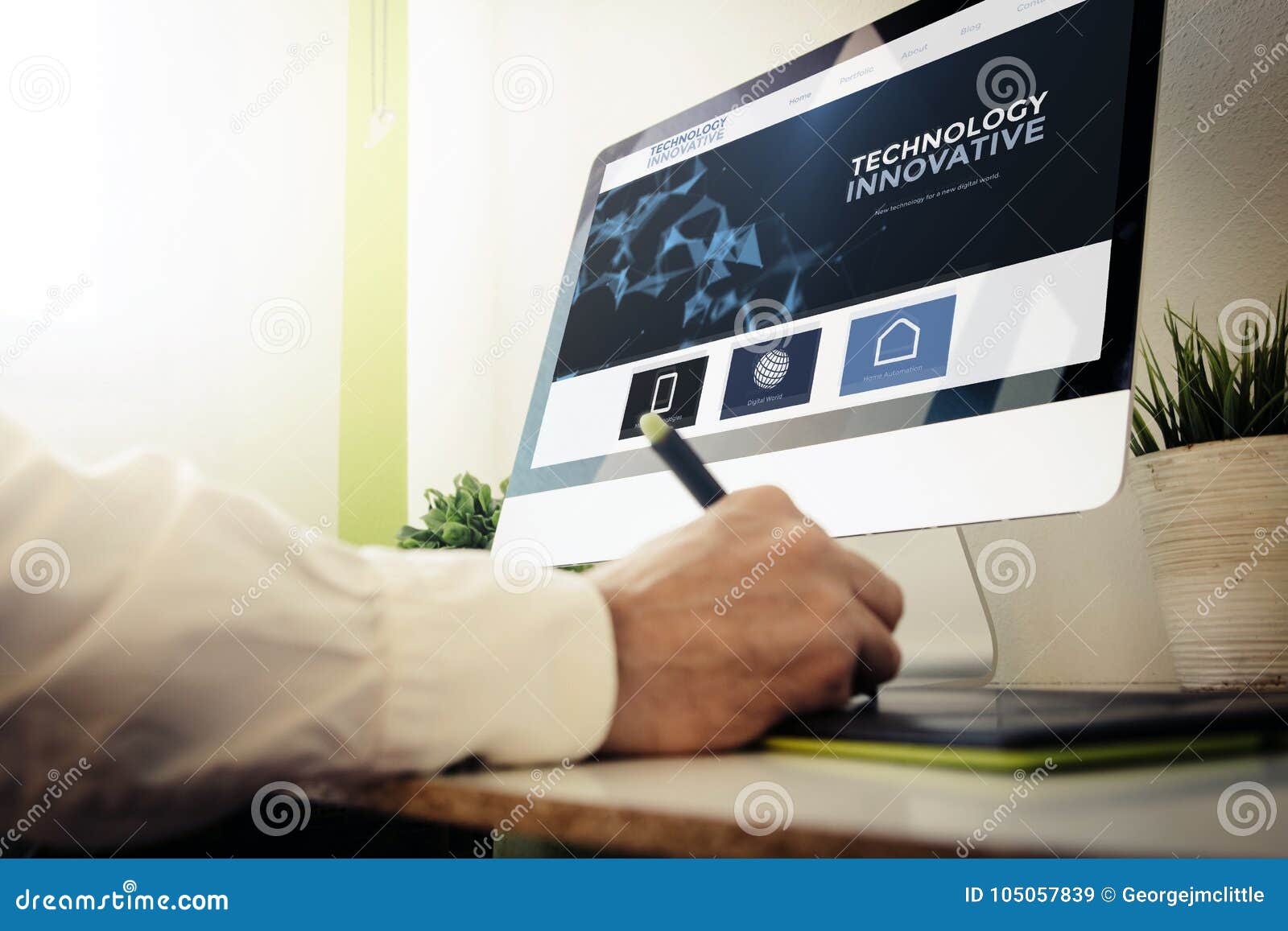 Web Developer Designing an Innovative Website Stock Image - Image of ...