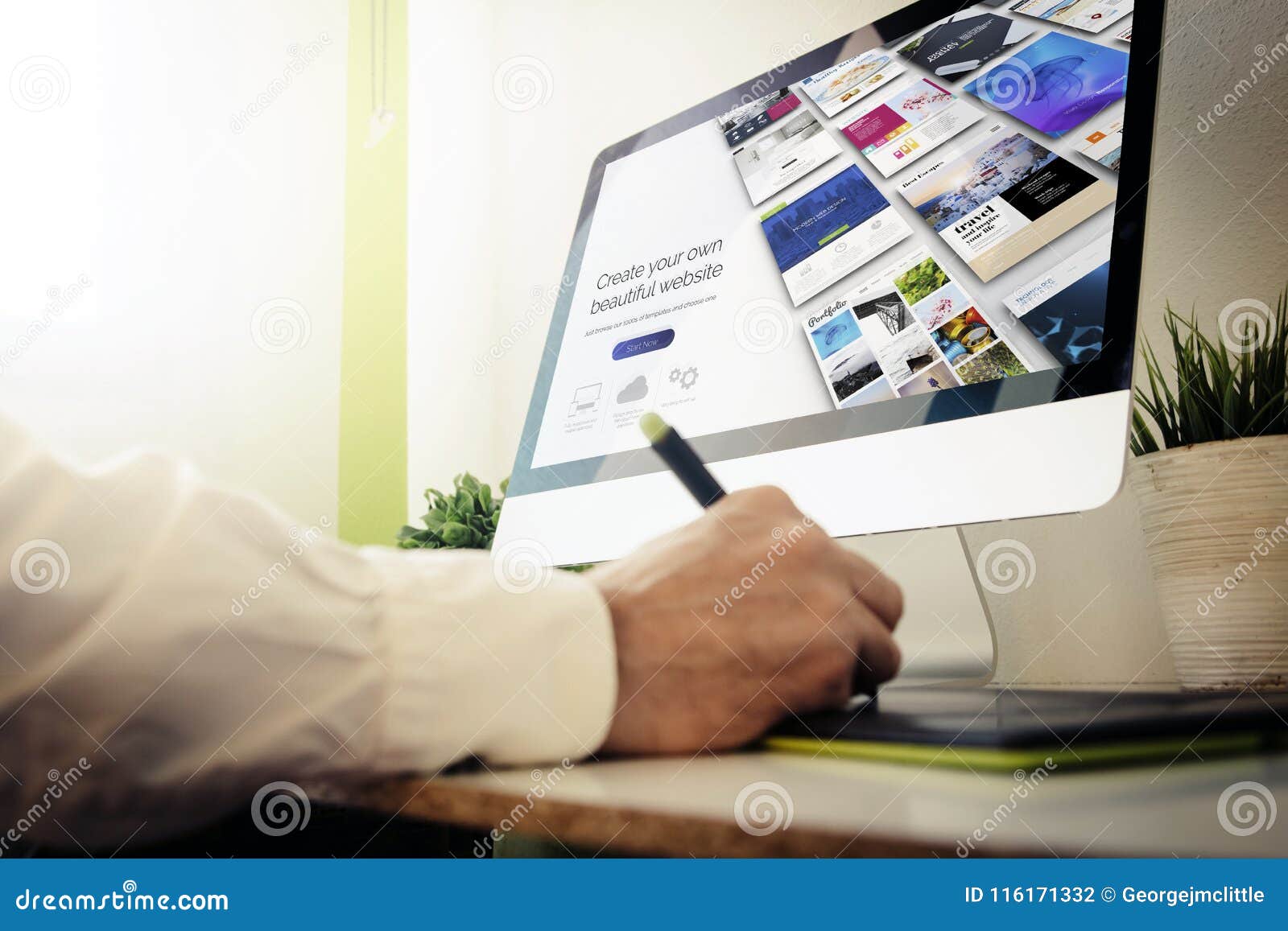 Web Developer Designing a Website Stock Photo - Image of busy ...