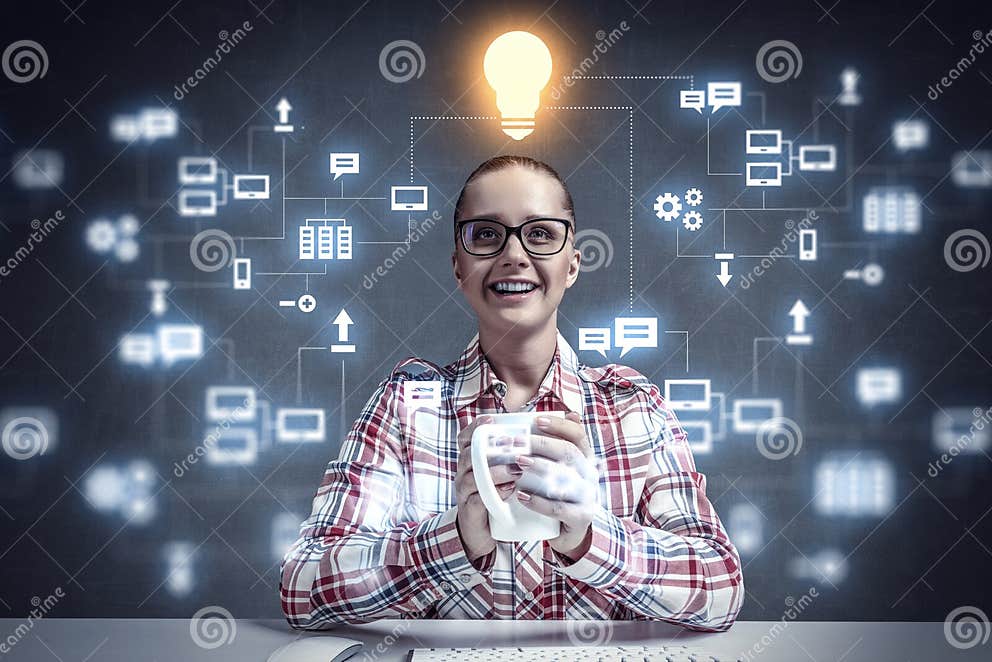 Web Developer or Freelancer Stock Image - Image of casual, social ...