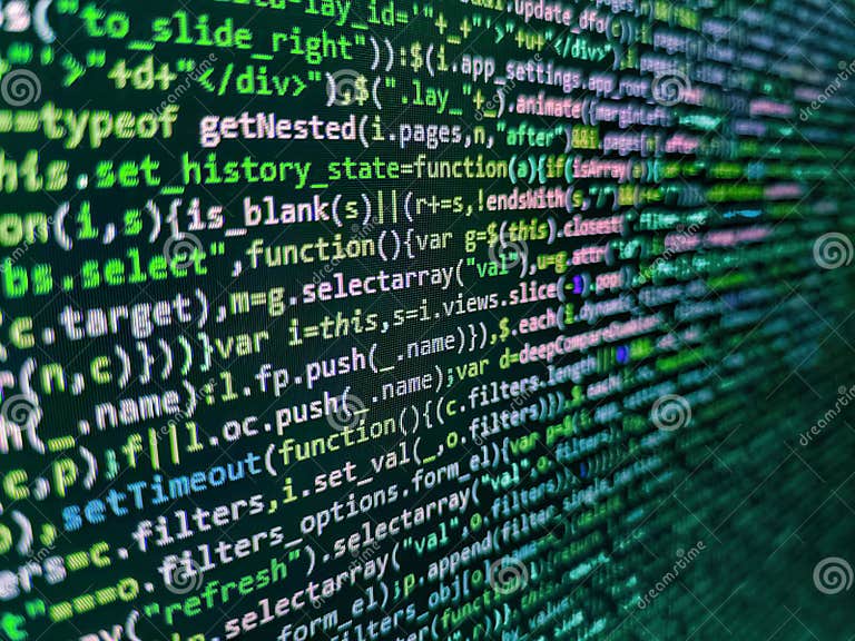 Web Developer HTML Code with CSS on Screen. Web Developer Programmer ...