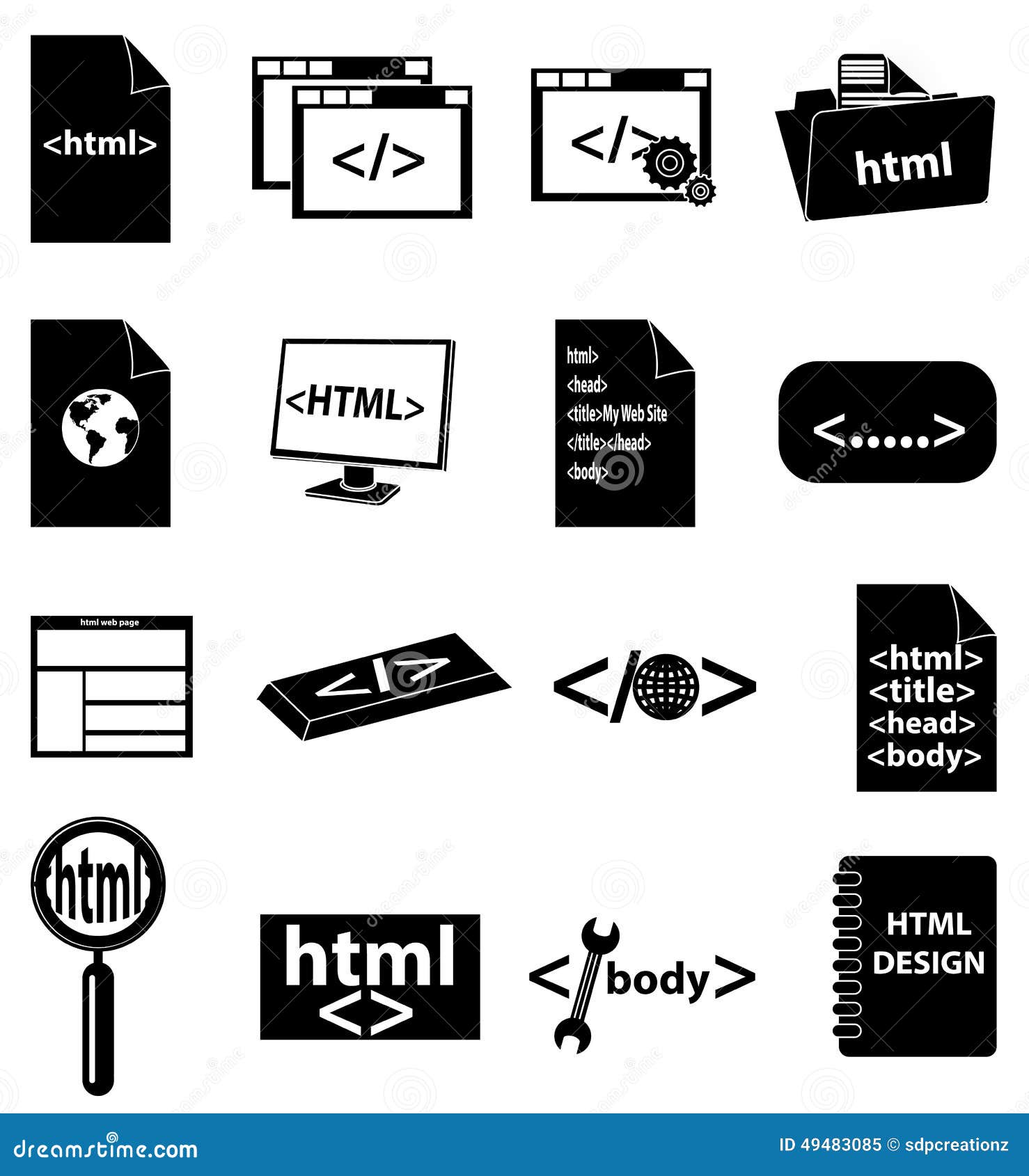 Developer Icons // Basics Vector Illustration | CartoonDealer.com #48724524
