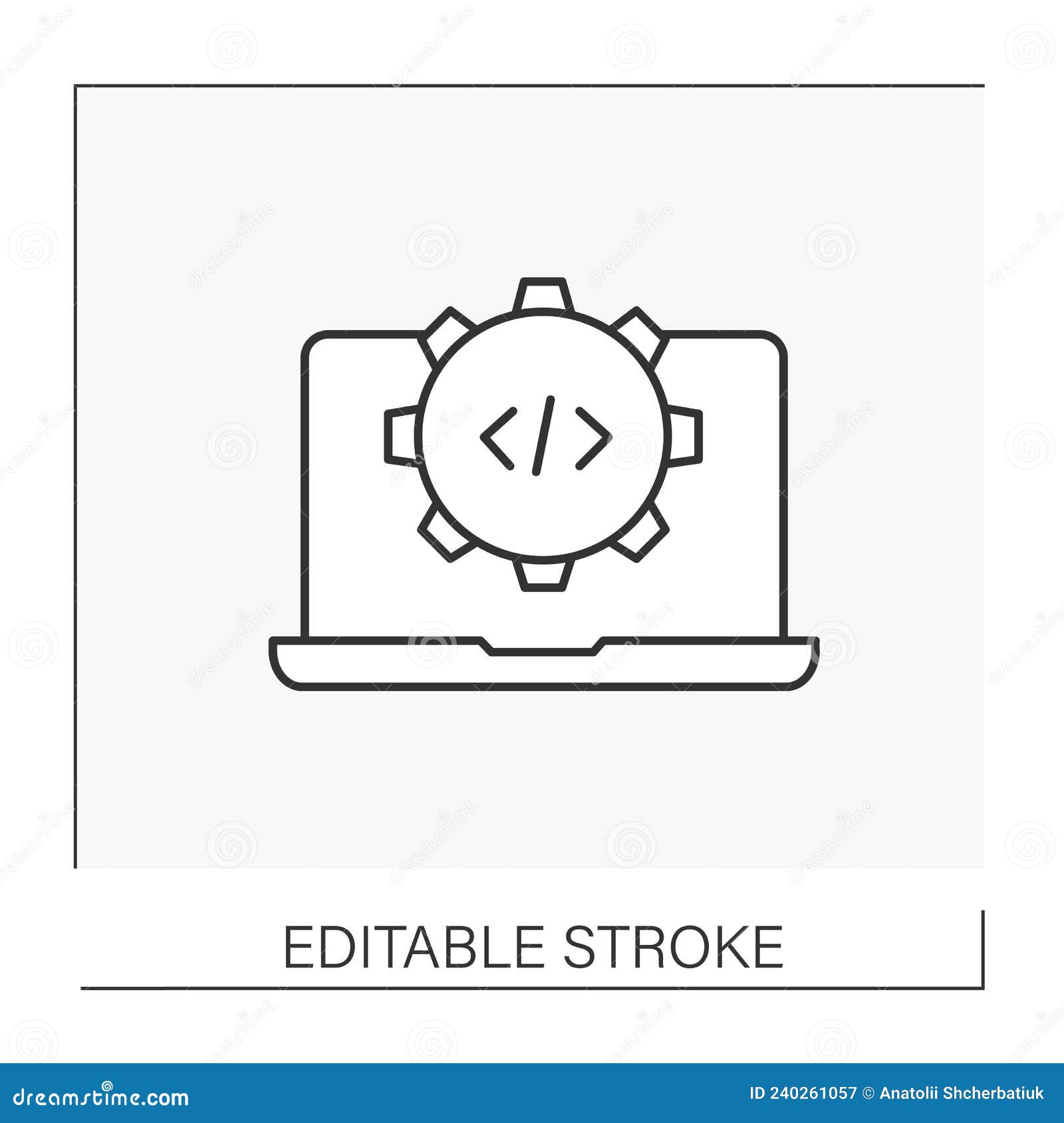 Web Developer Line Icons Collection Html Css Javascript Bootstrap Jquery Php Mysql Vector