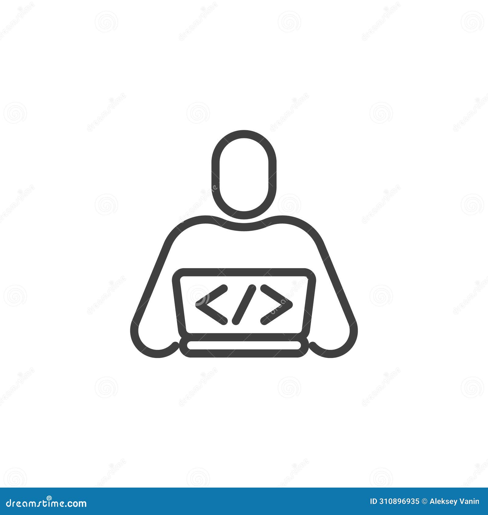 Web Developer Line Icons Collection Html Css Javascript Bootstrap Jquery Php Mysql Vector