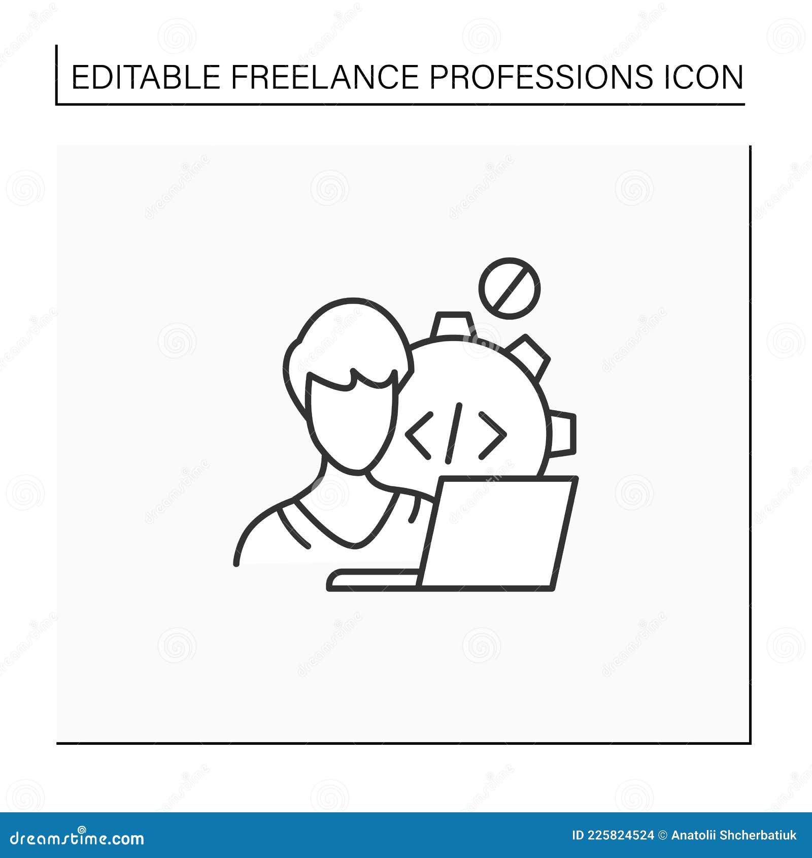 Web Developer Line Icons Collection Html Css Javascript Bootstrap Jquery Php Mysql Vector