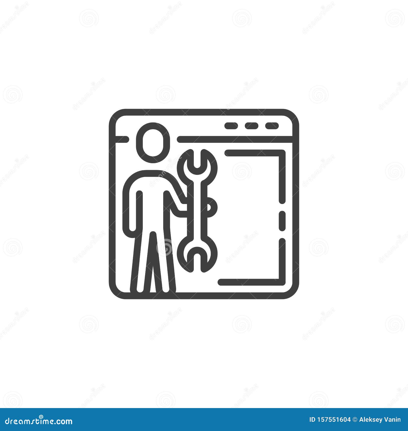 Web Developer Line Icons Collection Html Css Javascript Bootstrap Jquery Php Mysql Vector