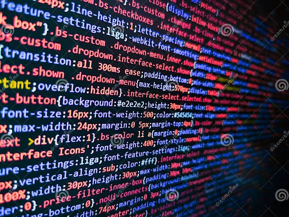 Web Developer Programmer Monitor Screen Display Concept Of Security Programming And Hacking 7625