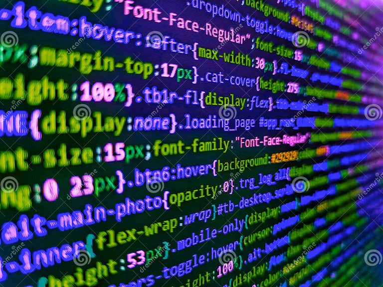 Web Developer Programmer Monitor Screen Display Program Code Php Html 0276