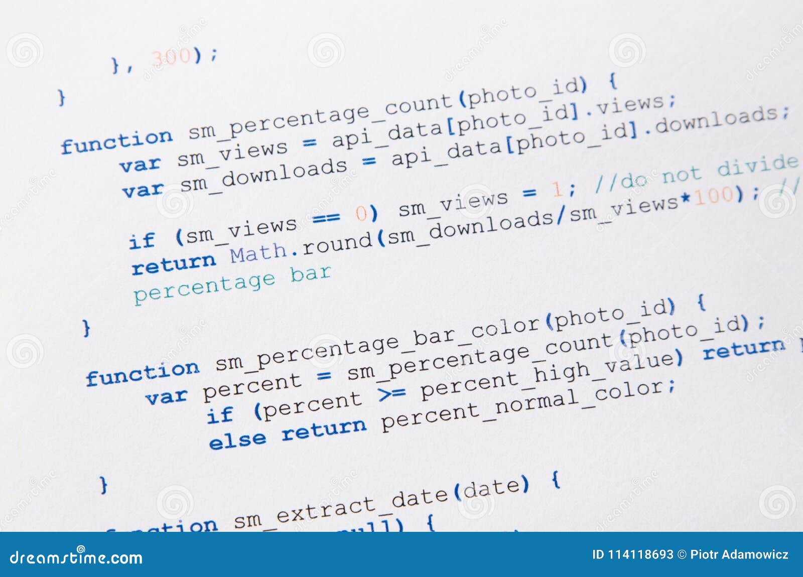Web Developer Programming Code Printed On A Piece Of Paper Stock Image Image Of Computer