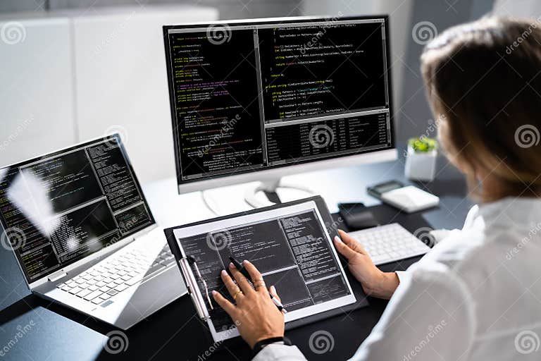 Web Developer Programming Software Code Stock Image - Image of code, development: 255583199
