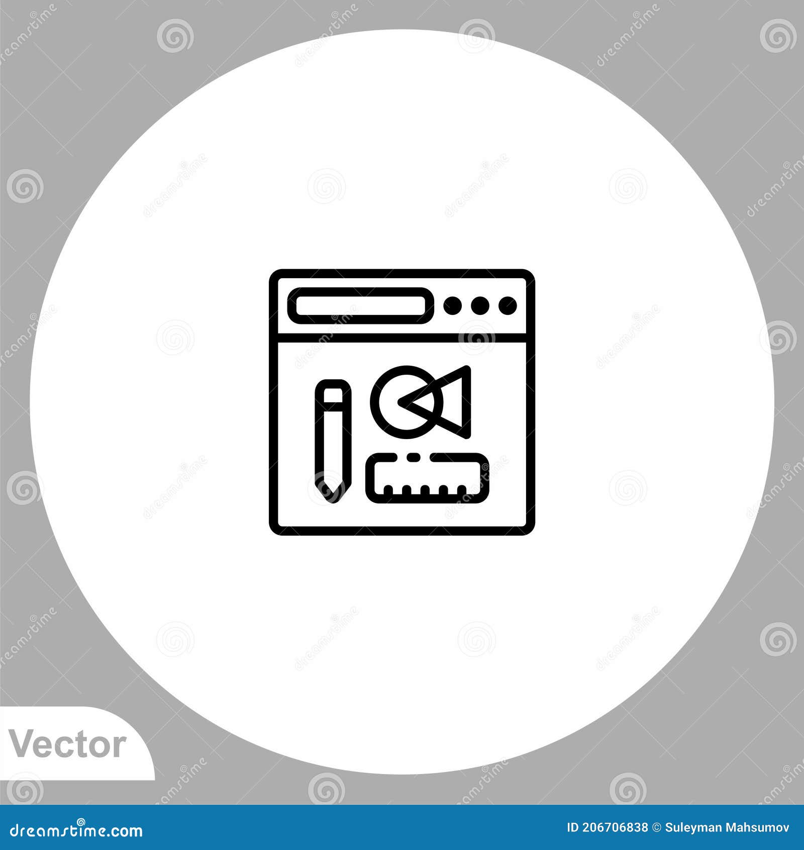 Web Developer Vector Icon Sign Symbol Stock Vector - Illustration of ...
