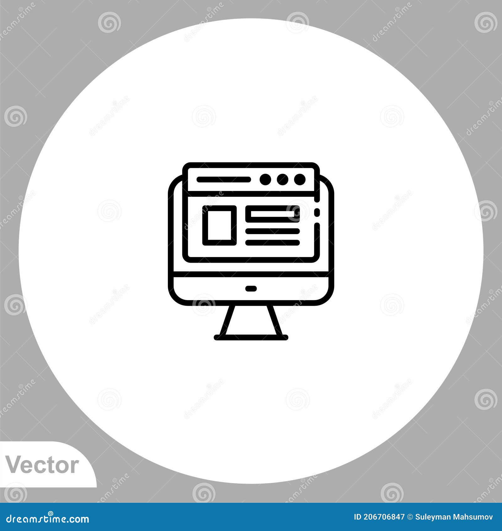 Web Developer Vector Icon Sign Symbol Stock Illustration - Illustration ...