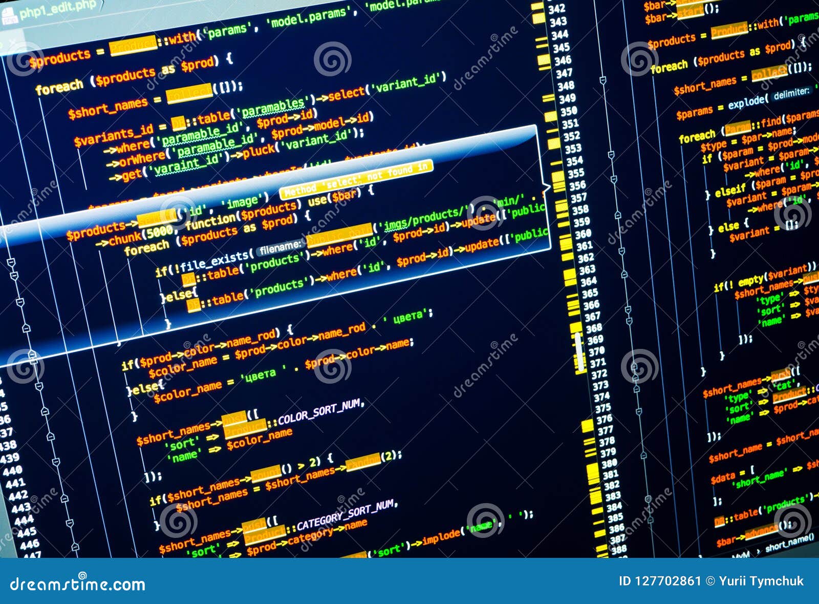Web Developing Of The Site Using Php Language Stock Image Image Of