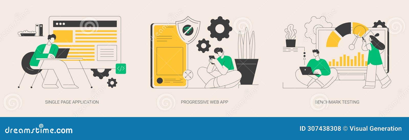 Web Development Abstract Concept Vector Illustrations. Stock Vector ...