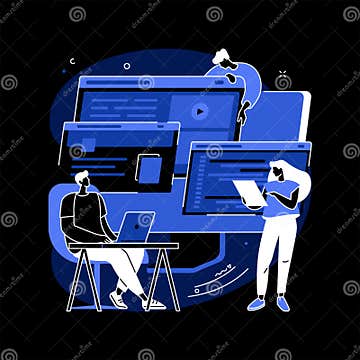 Web Development Abstract Concept Vector Illustration. Stock Vector ...