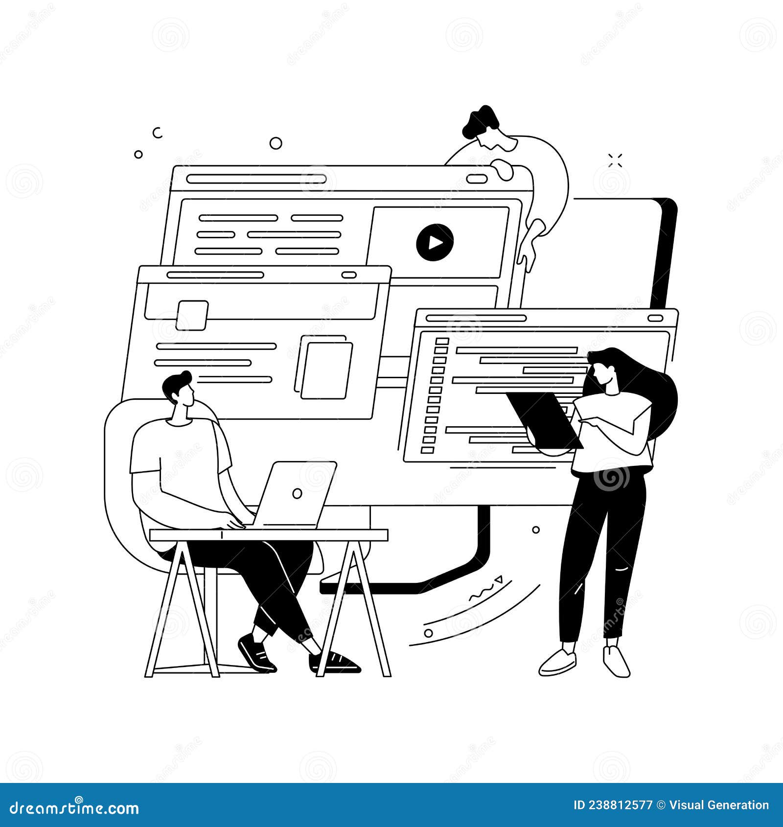 Web Development Abstract Concept Vector Illustration. Stock Vector ...