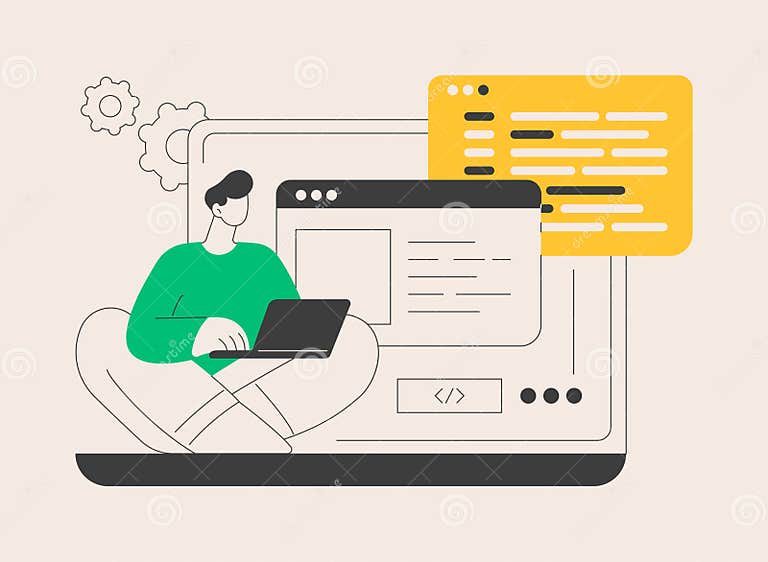 Web Development Abstract Concept Vector Illustration. Stock Vector ...