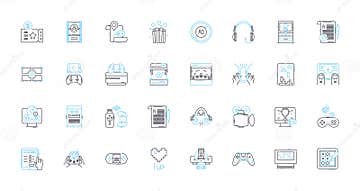 Web Development Agency Linear Icons Set. Web Design, Coding, Programming, HTML, CSS, JavaScript ...