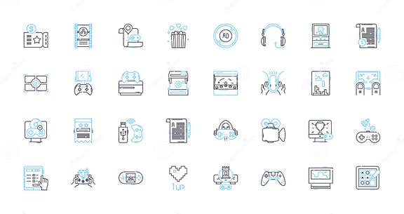 Web Development Agency Linear Icons Set. Web Design, Coding, Programming, HTML, CSS, JavaScript ...