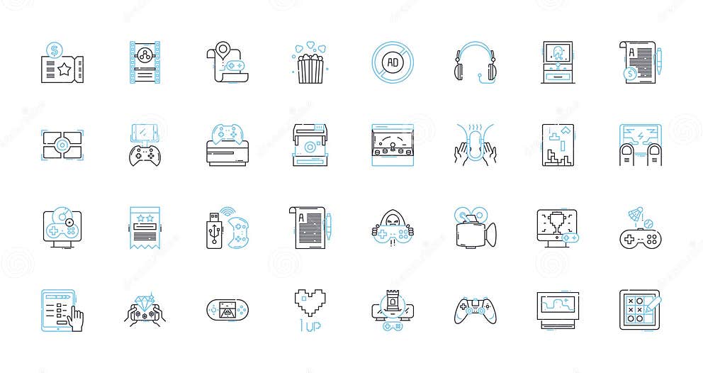 Web Development Agency Linear Icons Set. Web Design, Coding, Programming, HTML, CSS, JavaScript ...