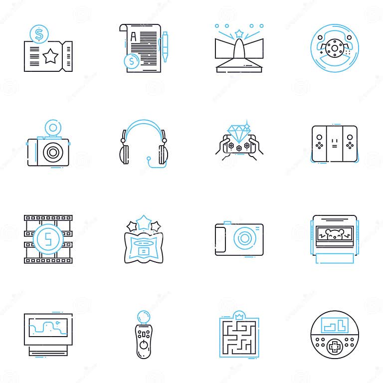 Web Development Agency Linear Icons Set Web Design Coding Programming Html Css Javascript