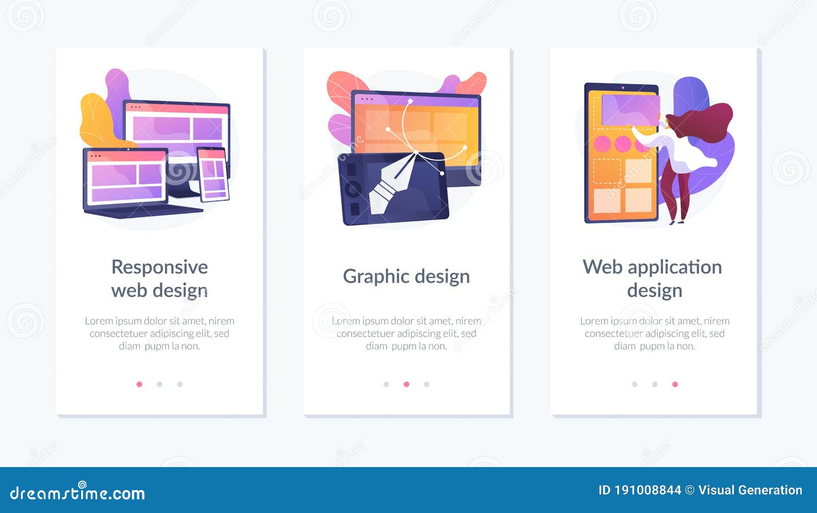 Web Development App Interface Template. Stock Vector - Illustration of idea, mobile: 191008844