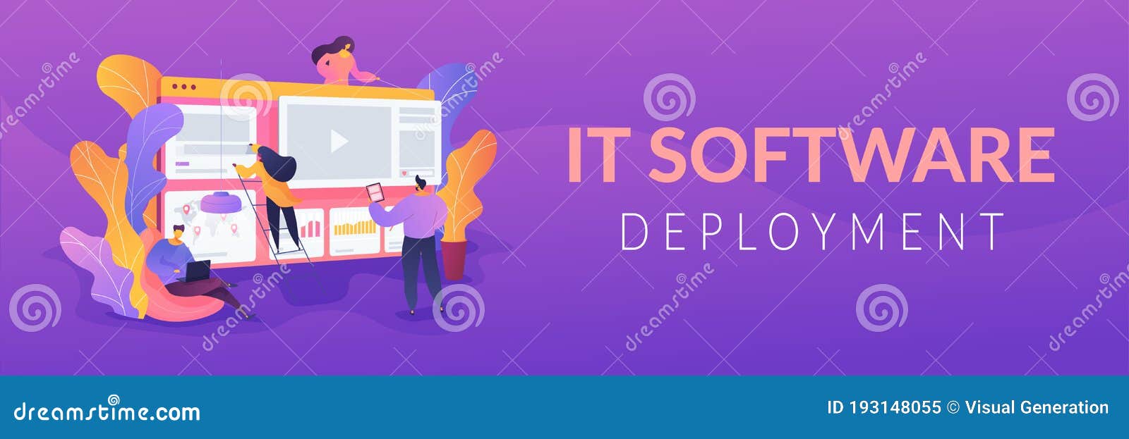 WEB Development Web Banner Concept. Stock Vector - Illustration of ...