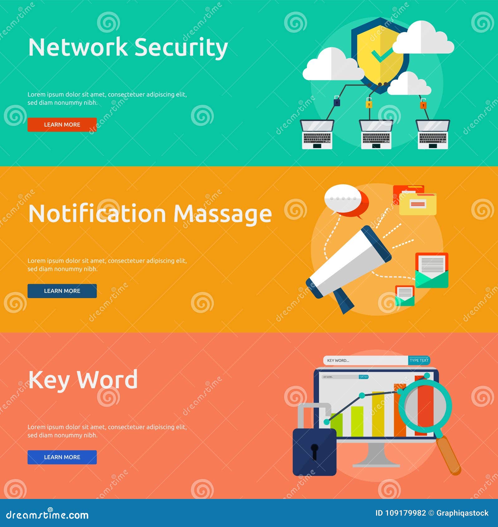 Web and Development Banner Design Stock Vector - Illustration of ...